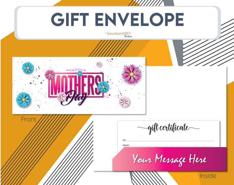 Printable HAPPY MOTHER'S DAY Envelope • Instant Download • Digitally ...