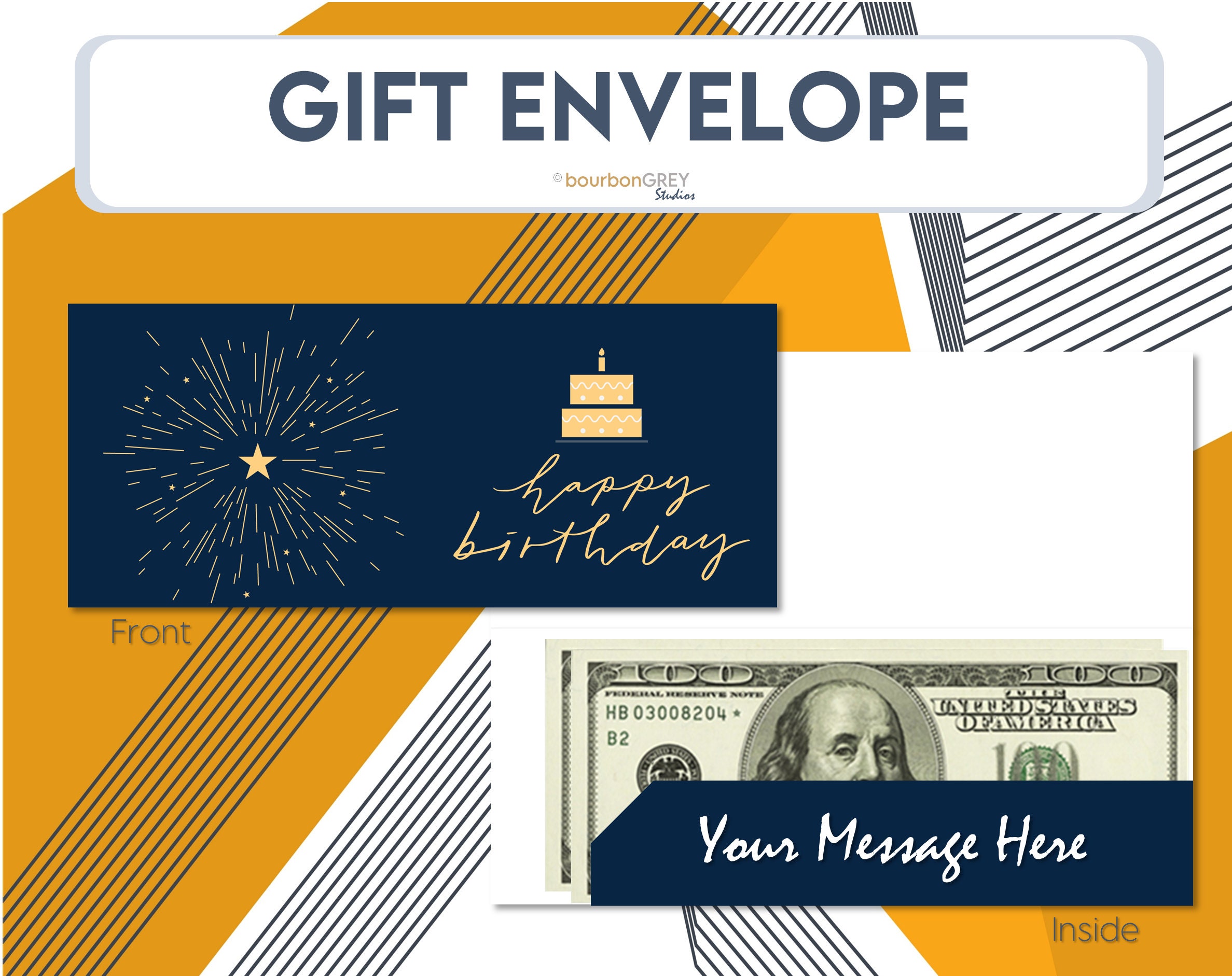 Printable BIRTHDAY Envelope • Instant Download • Digitally Editable - Etsy