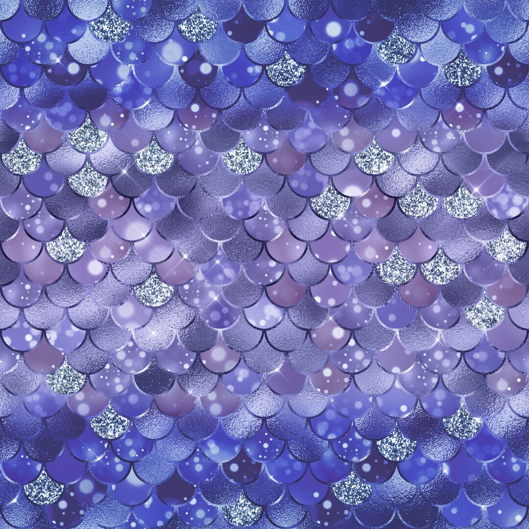 Purple Mermaid Scales Waterproof Oxford - Etsy