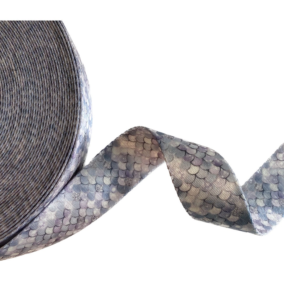 Lavender Mermaid Scales 1.5 Printed Webbing - Etsy