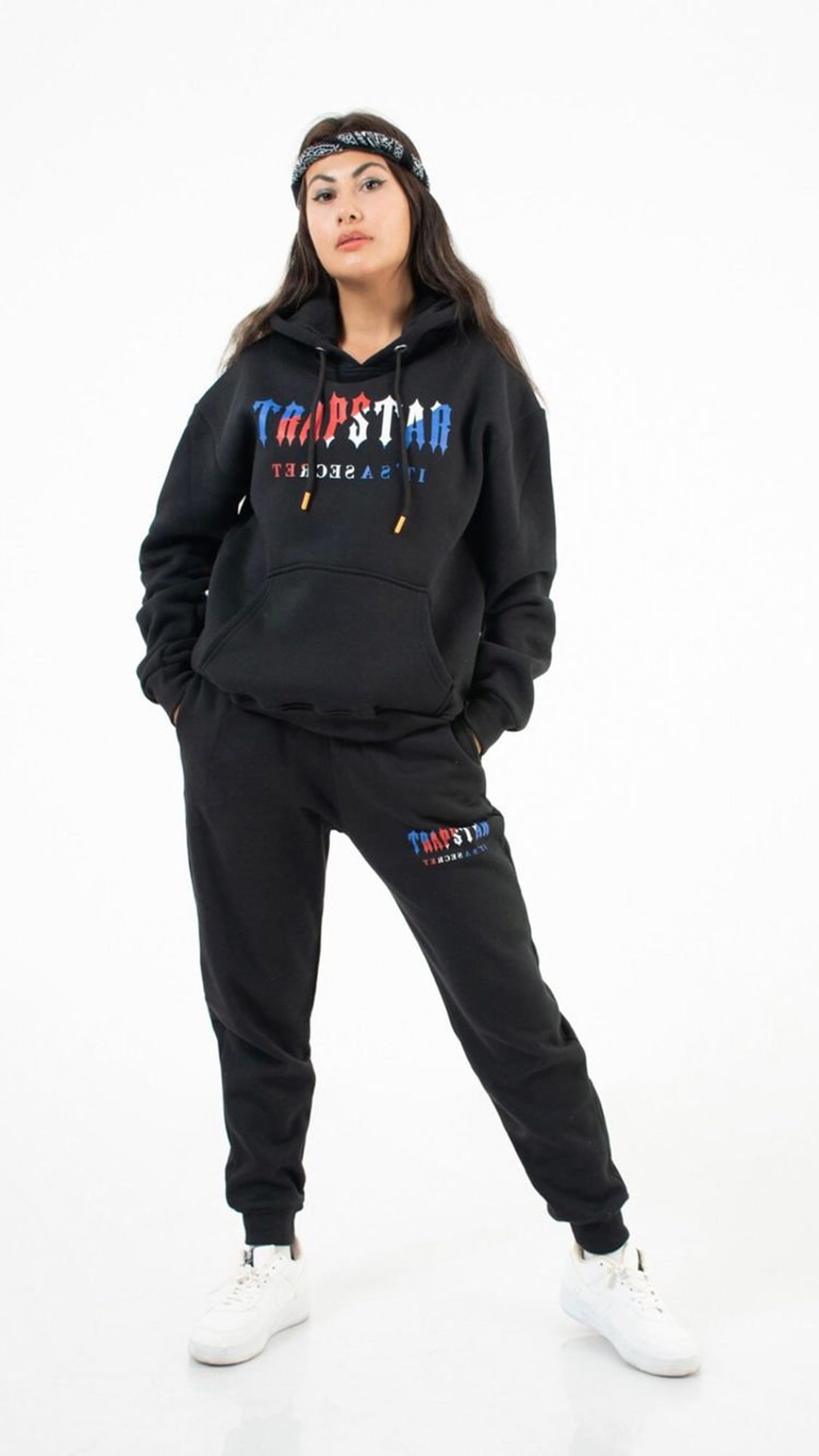 Hombre y Mujer Trapstar Negro Color Dos Piezas Chándal Set - Etsy España