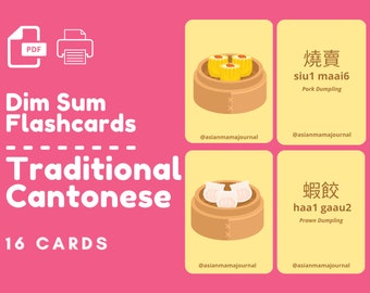 TRADITIONAL CANTONESE | Family Members | Card-sized Printable CANTONESE ...