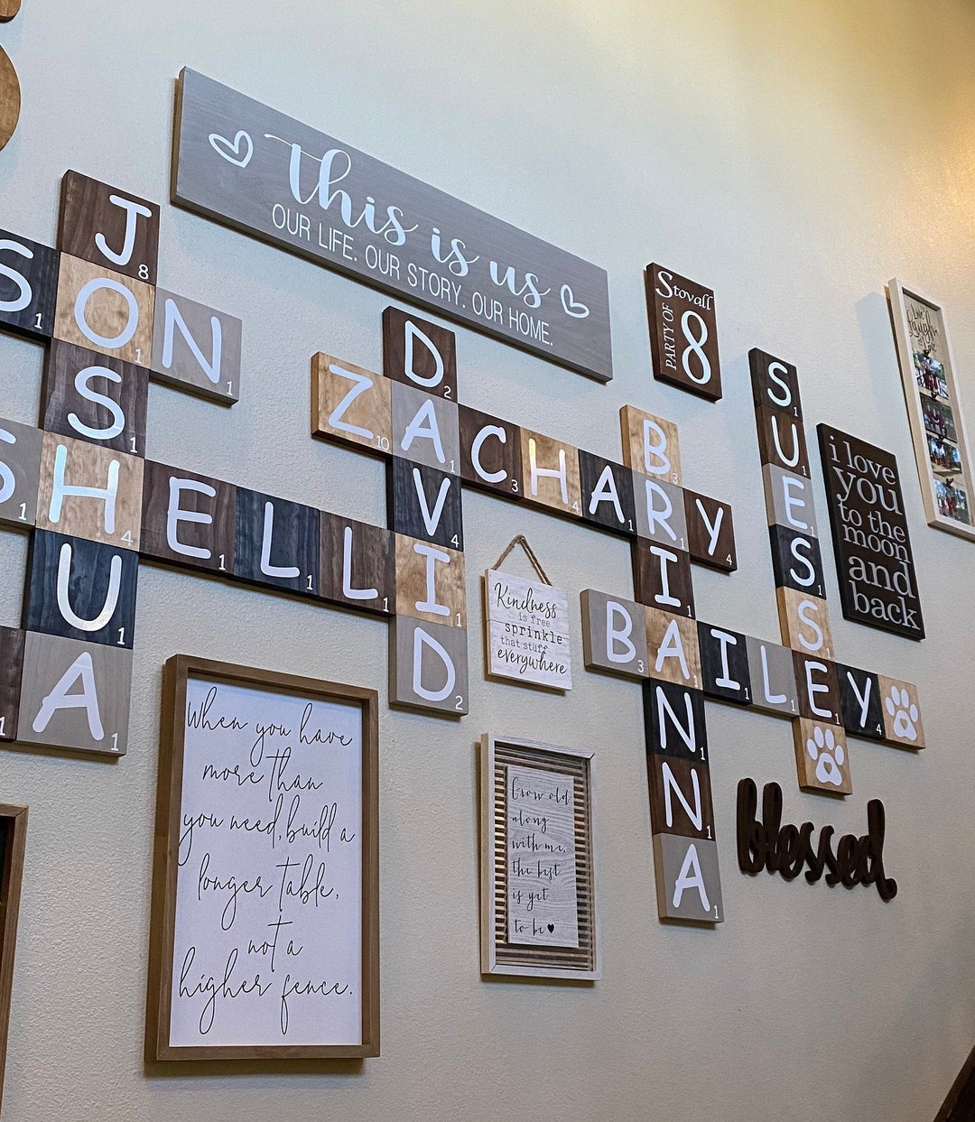 Scrabble Wall Tiles 5.5" - Etsy