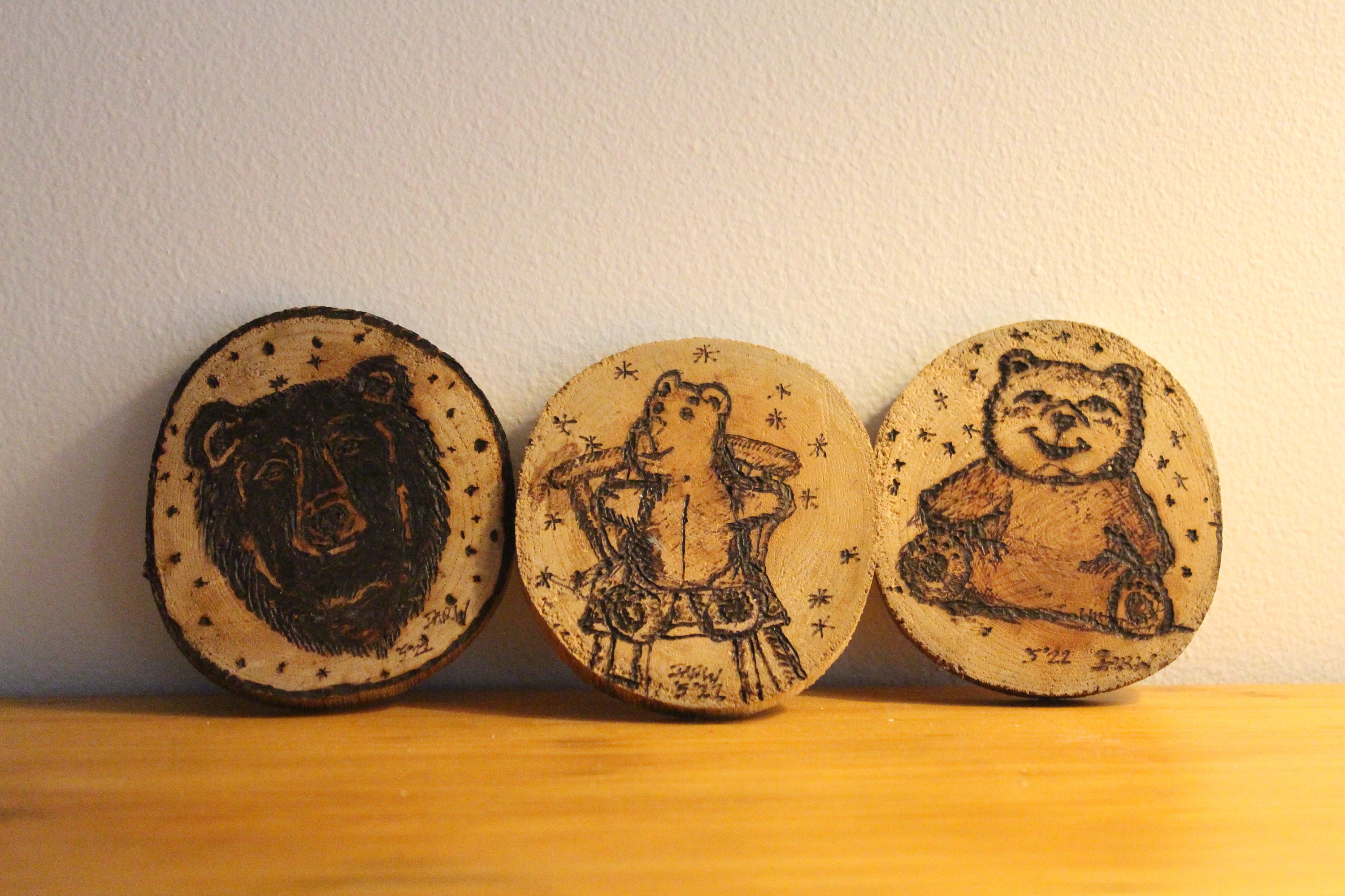 Custom Handmade Woodburned Coasters - Etsy Australia