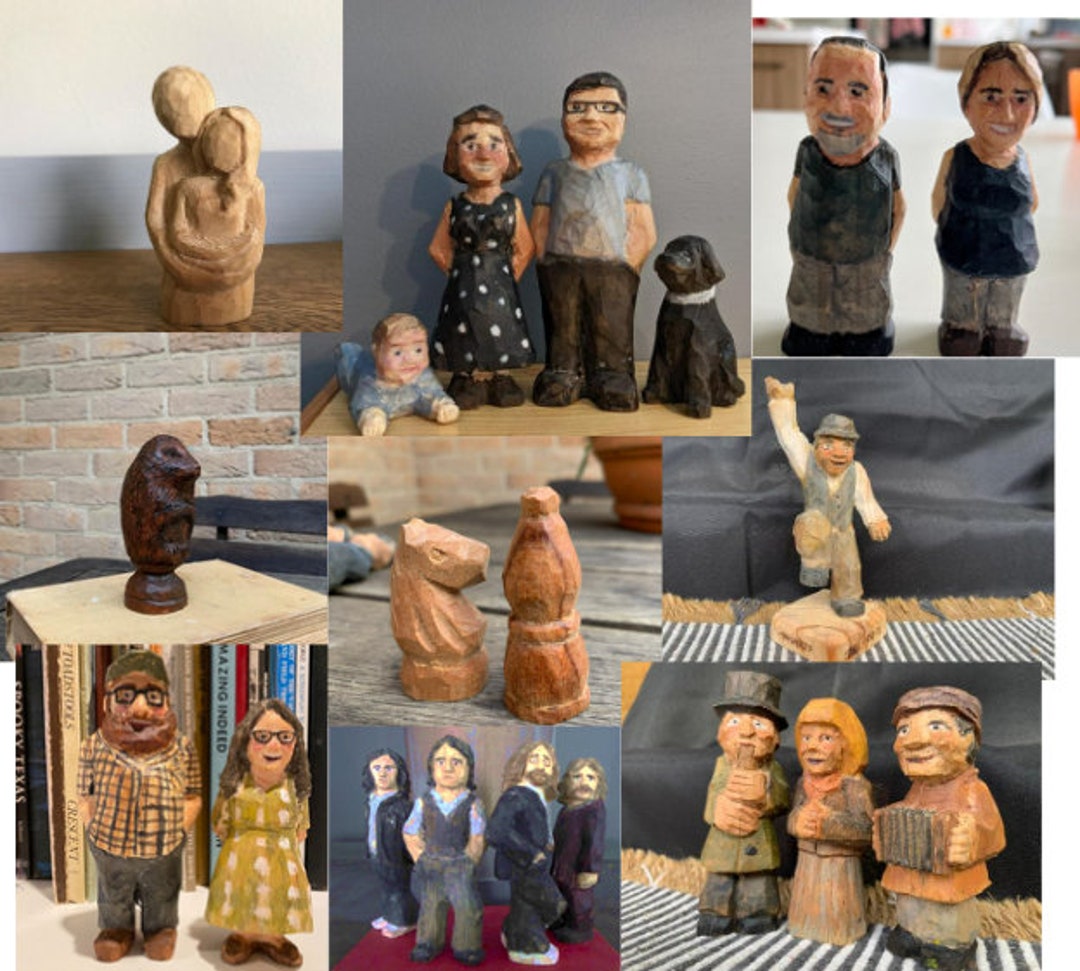 Custom Wooden Figurines - Etsy
