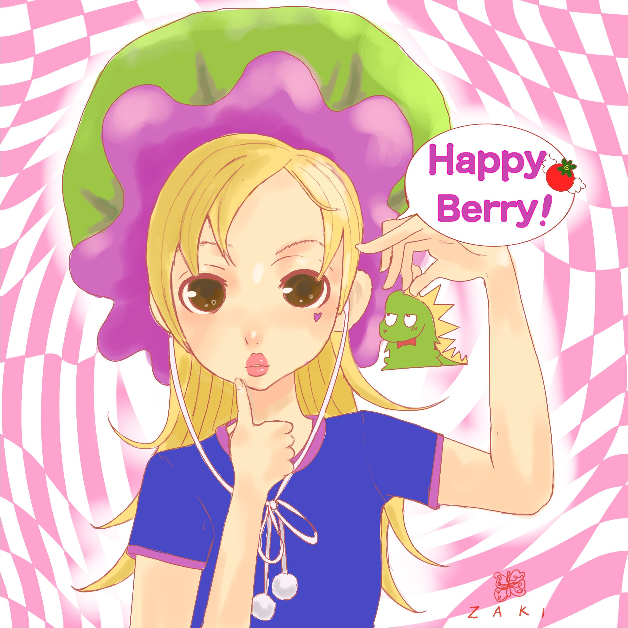 La impresión 'Happy Berry' 8.5x8.5inches | Etsy