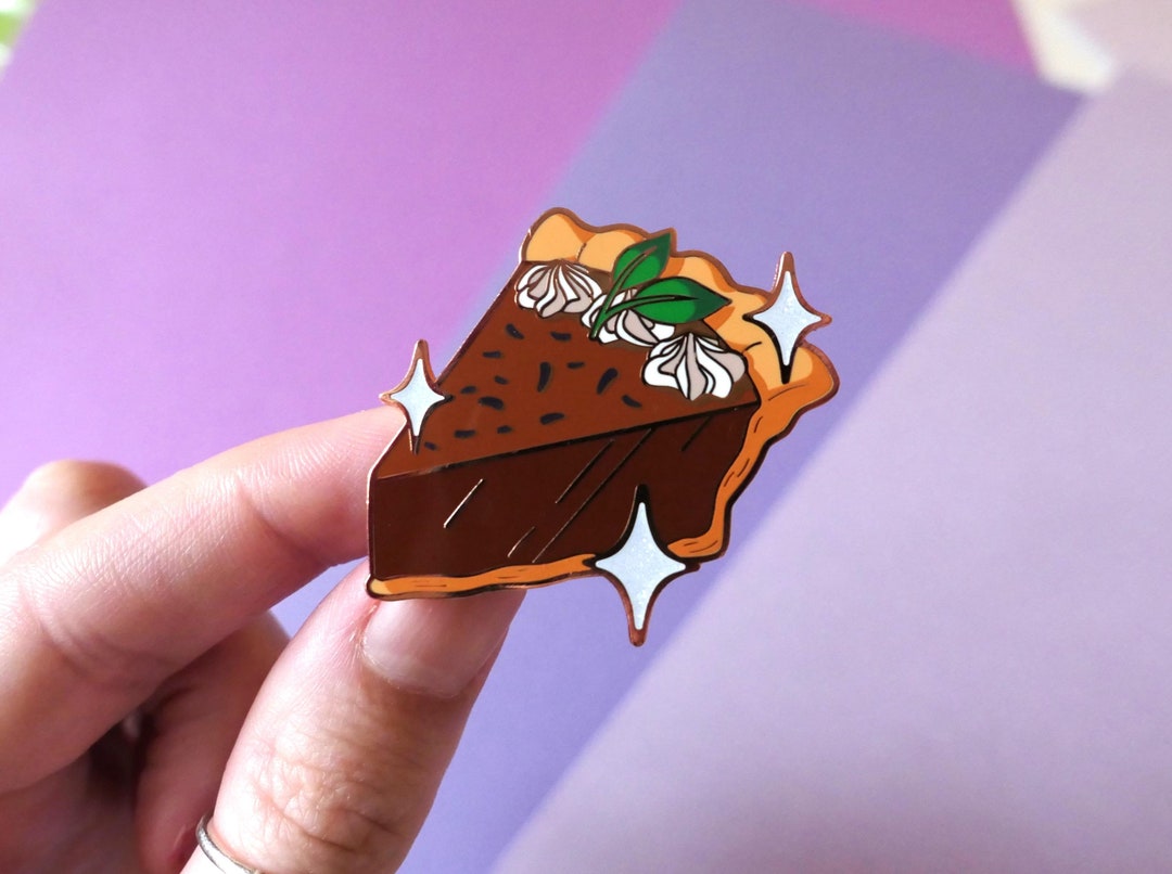 Chocolate Pie Enamel Pin - Etsy