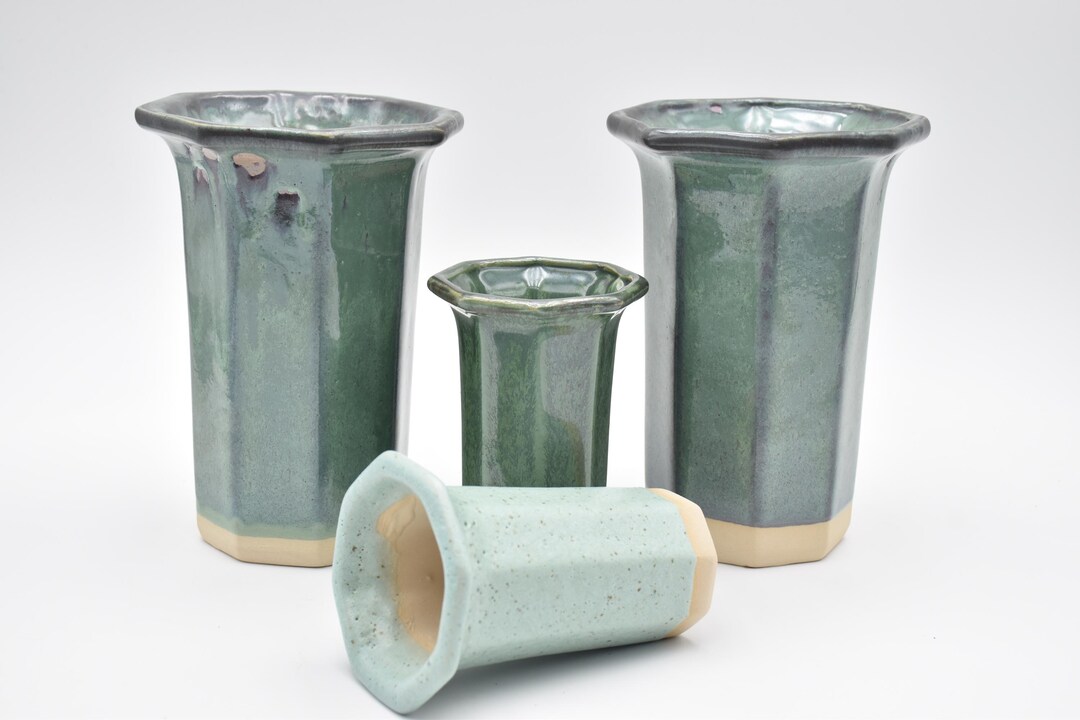 Cascade Glazed Stoneware Bonsai Pot, 12.5 to 18 Cm High - Etsy