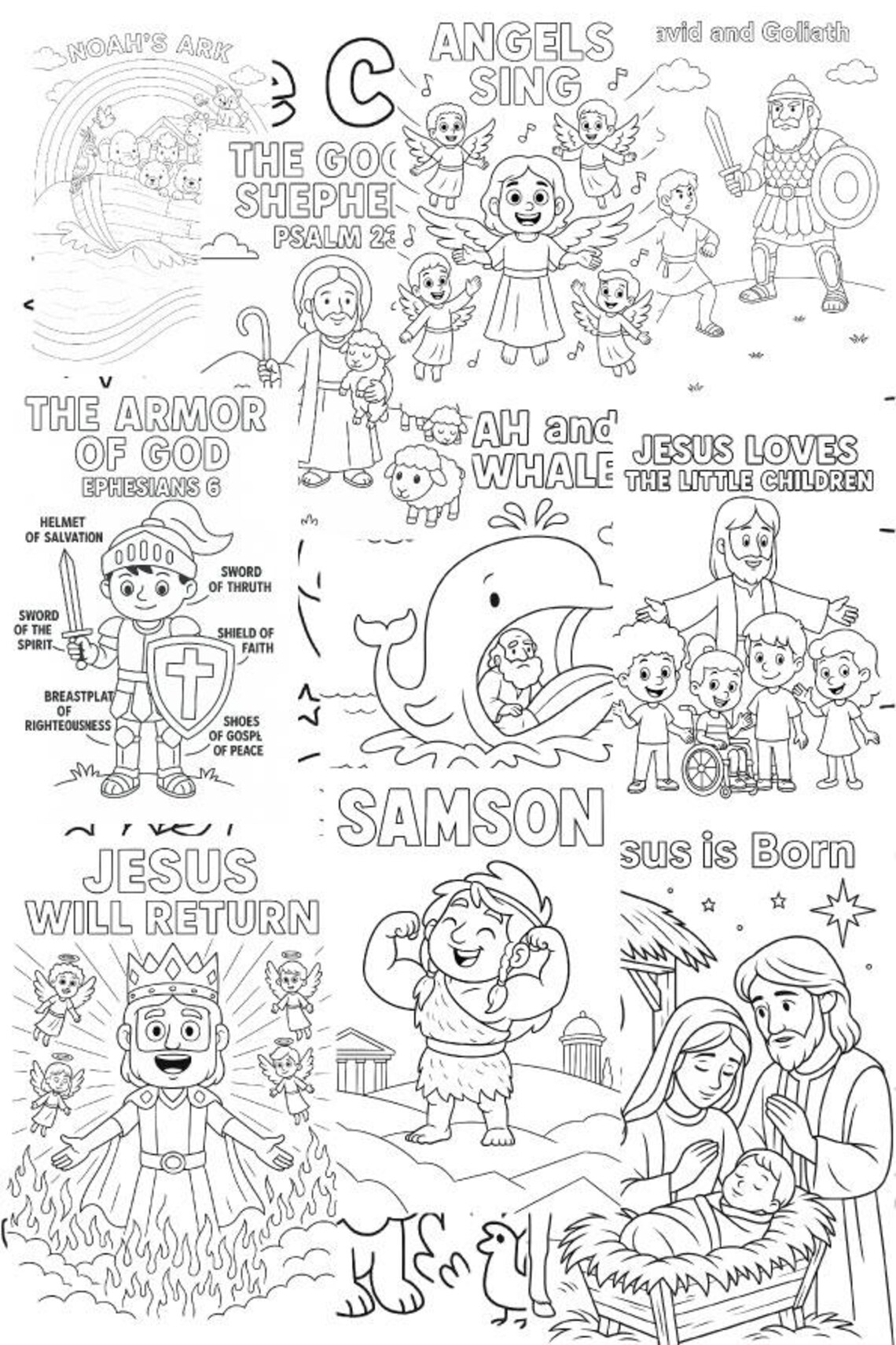 Printable Bible Coloring Pages for Sunday School, Home & Church – 20 ...