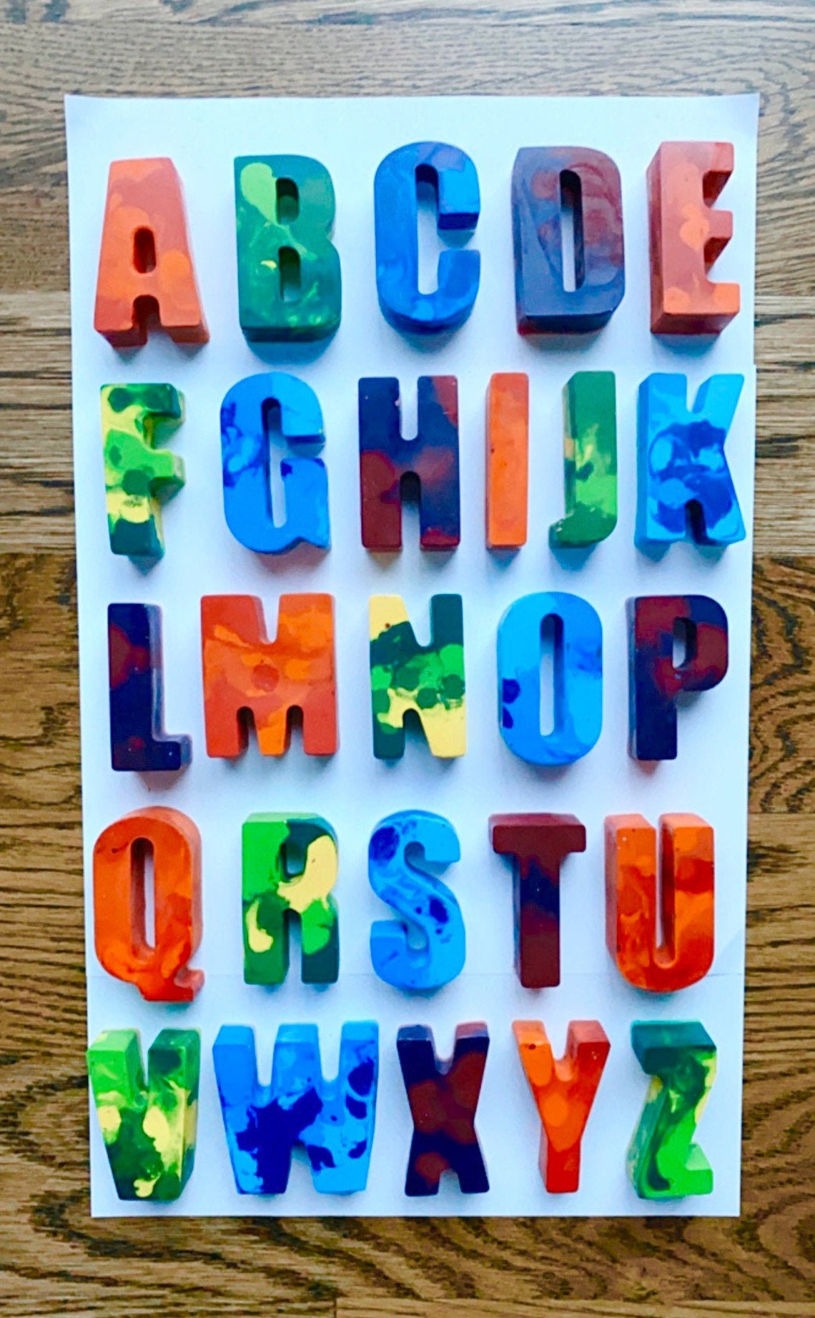 Crayon Alphabet Alphabet Activity Crayon Set | Etsy