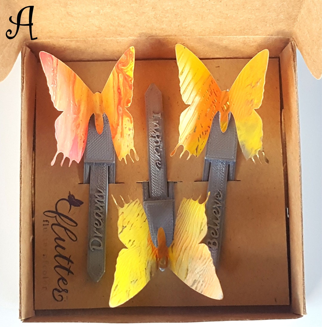 Color Splash Butterfly Bookmarks - Etsy