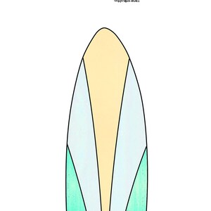 Surf Board Stained Glass Pattern Digital Download - Etsy