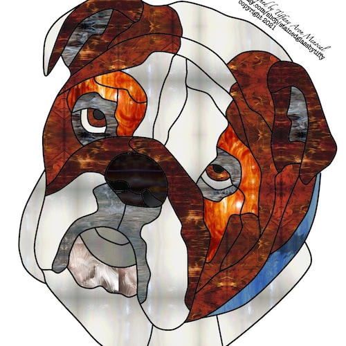 Chocolate Lab Dog Stained Glass Pattern Digital Download - Etsy
