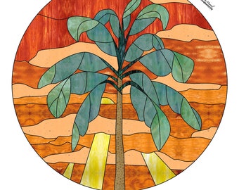 Palm Tree Stained Glass | Etsy