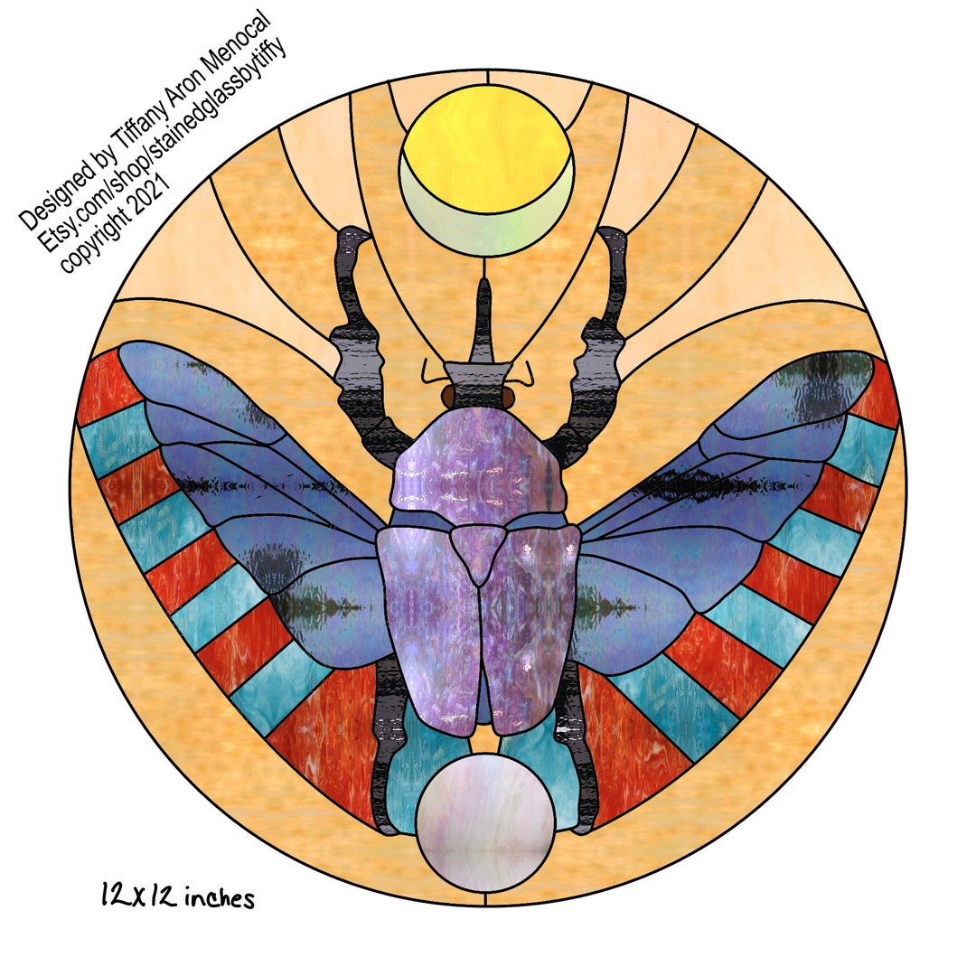 Beetle Stained Glass Pattern Digital Download - Etsy