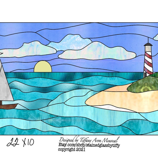 Beach Stained Glass - Etsy