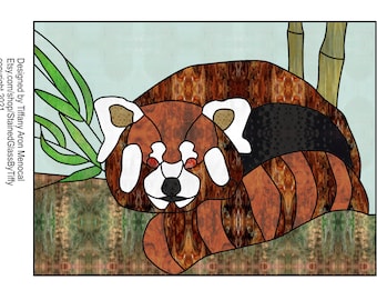 Panda Stained Glass | Etsy