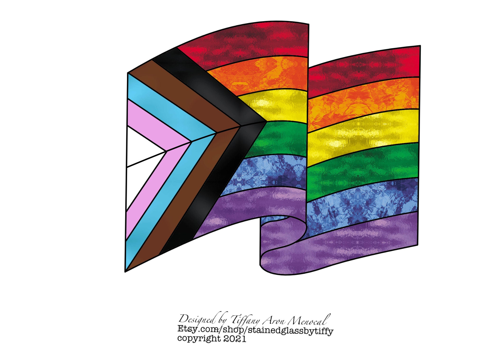 LGBTQ Pride Flag Collection Stained Glass Patterns Digital - Etsy
