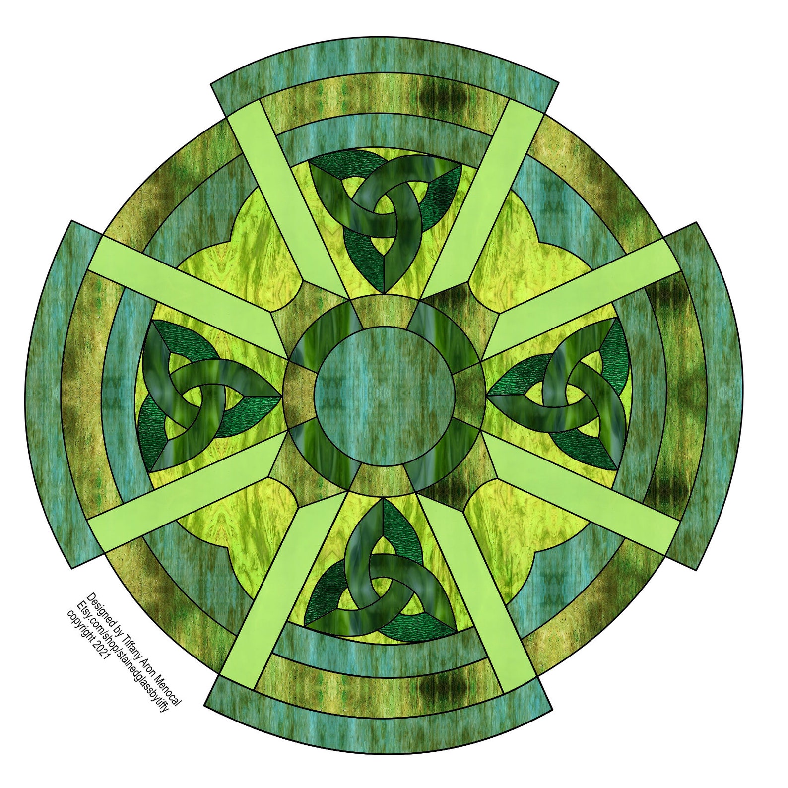Celtic Cross Stained Glass Pattern Digital Download - Etsy