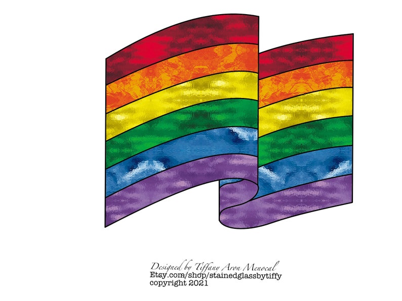 LGBTQ Pride Flag Collection Stained Glass Patterns Digital | Etsy