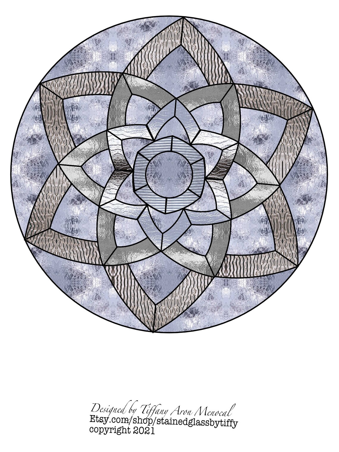 Geometric Round Stained Glass Pattern Digital Download - Etsy