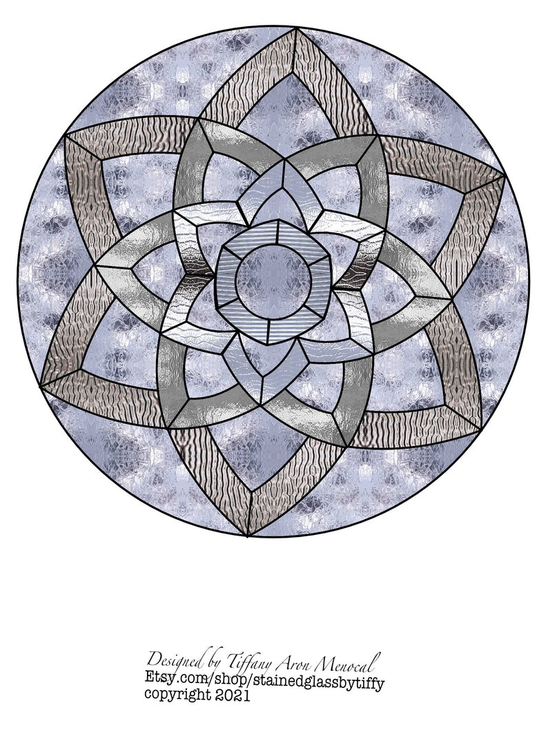Geometric Round Stained Glass Pattern Digital Download | Etsy