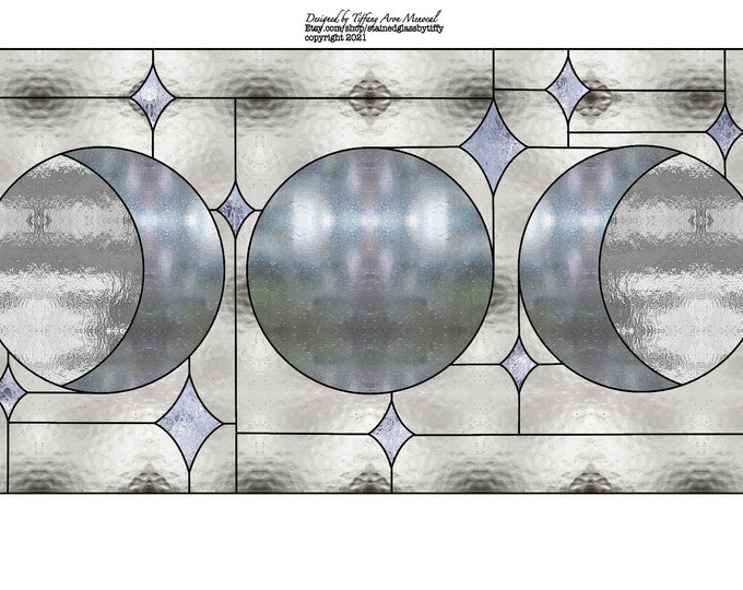 Moon Phase Stained Glass Pattern Digital Download Etsy