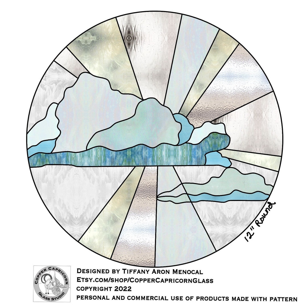 Clouds Stained Glass Pattern Digital Download - Etsy