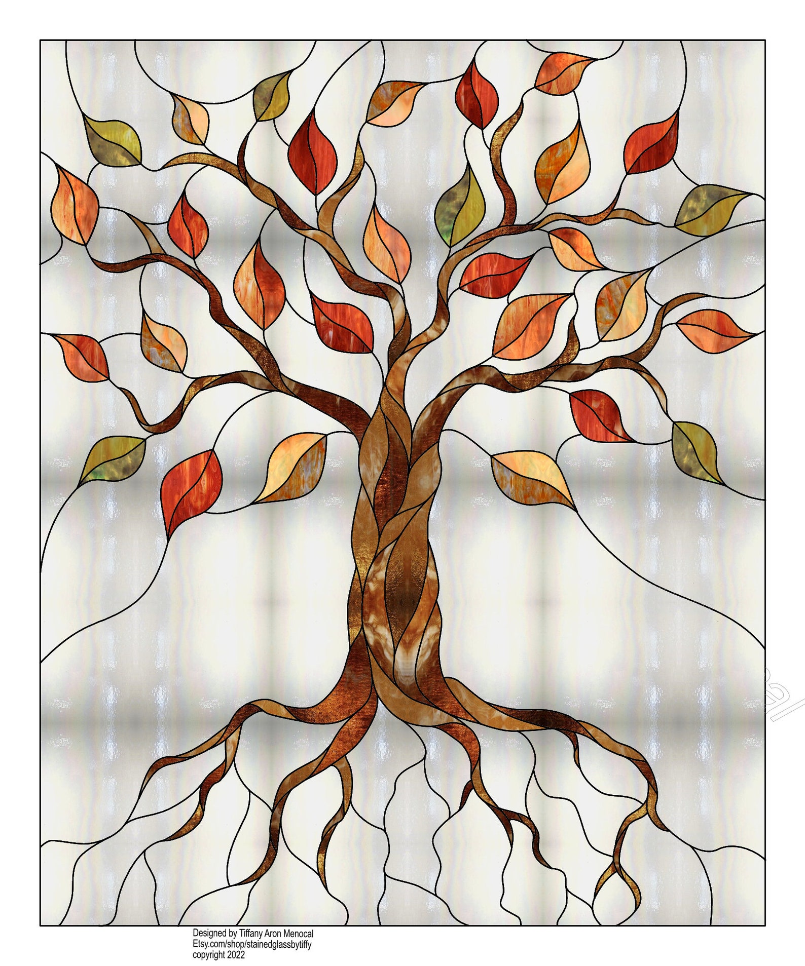 Tree of Life Stained Glass Pattern Digital Download - Etsy