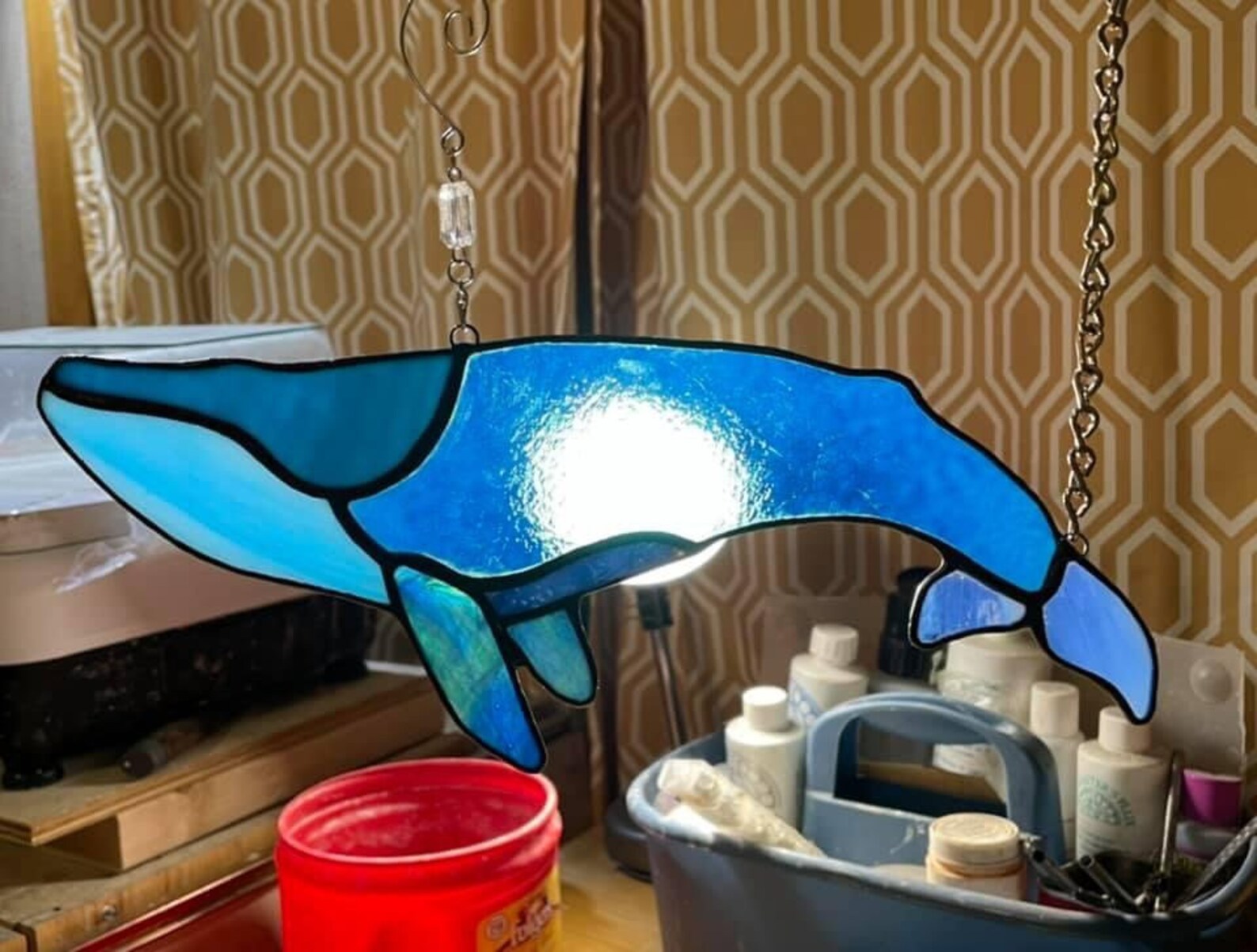 Blue Whale Stained Glass Pattern Digital Download | Etsy