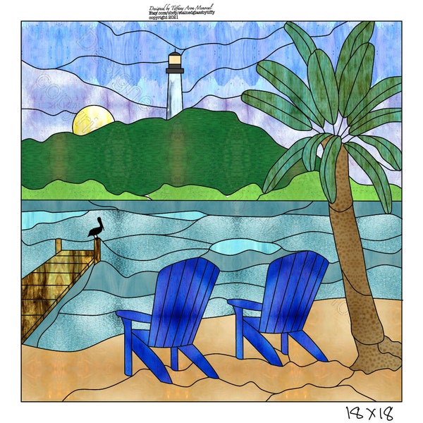 Stained Glass Sunset - Etsy