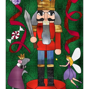 Nutcracker Stained Glass Pattern Digital Download - Etsy