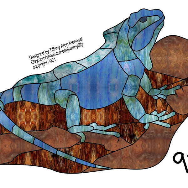 Stained Glass Lizard - Etsy