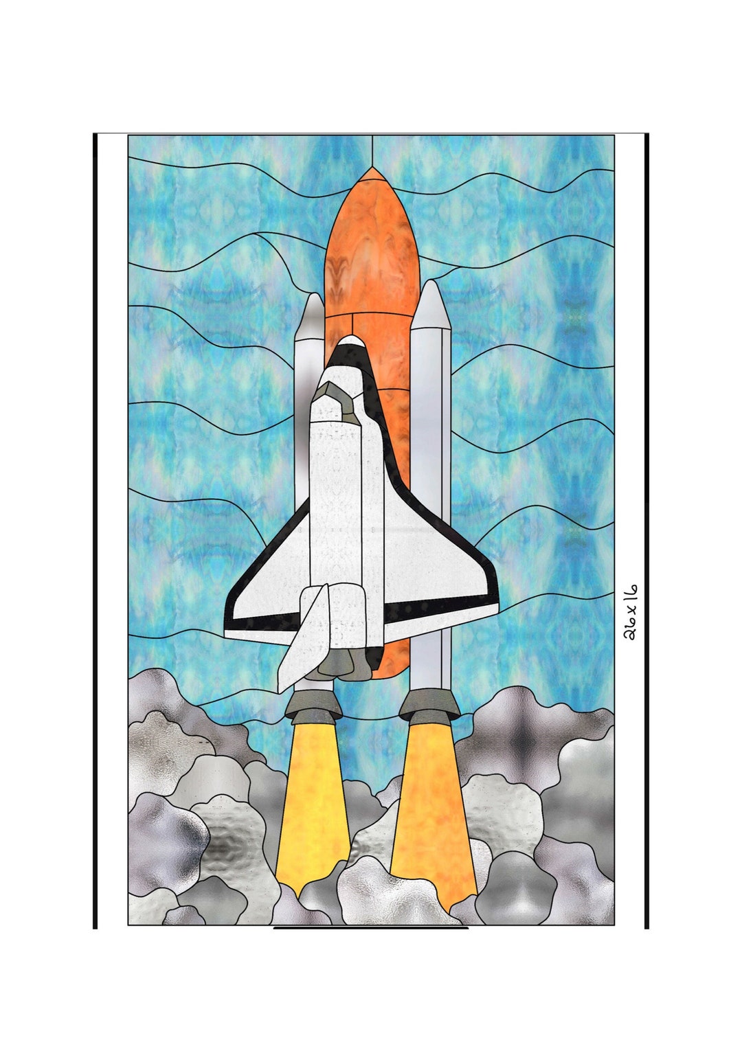 Space Shuttle Stained Glass Pattern Digital Download - Etsy