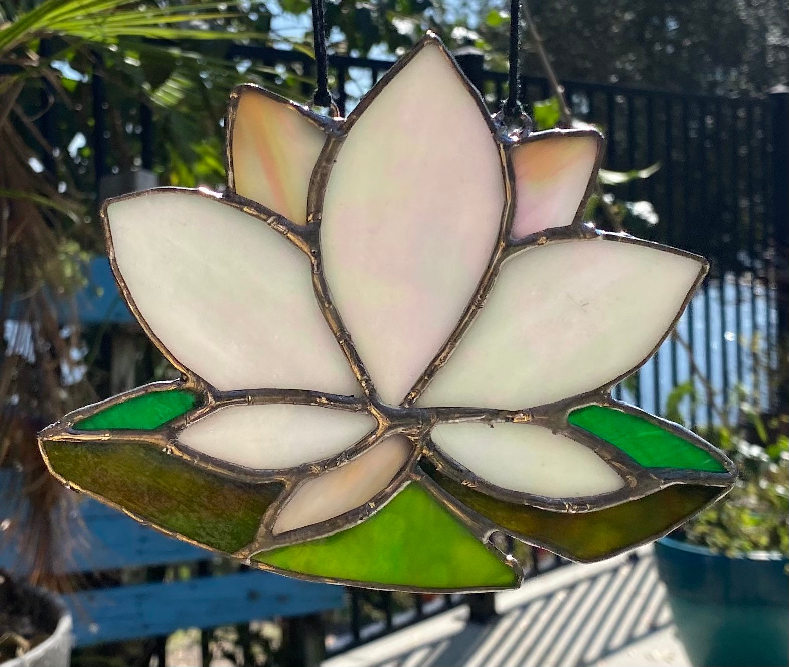 LOTUS Water Lily Stained Glass Pattern Digital Download - Etsy