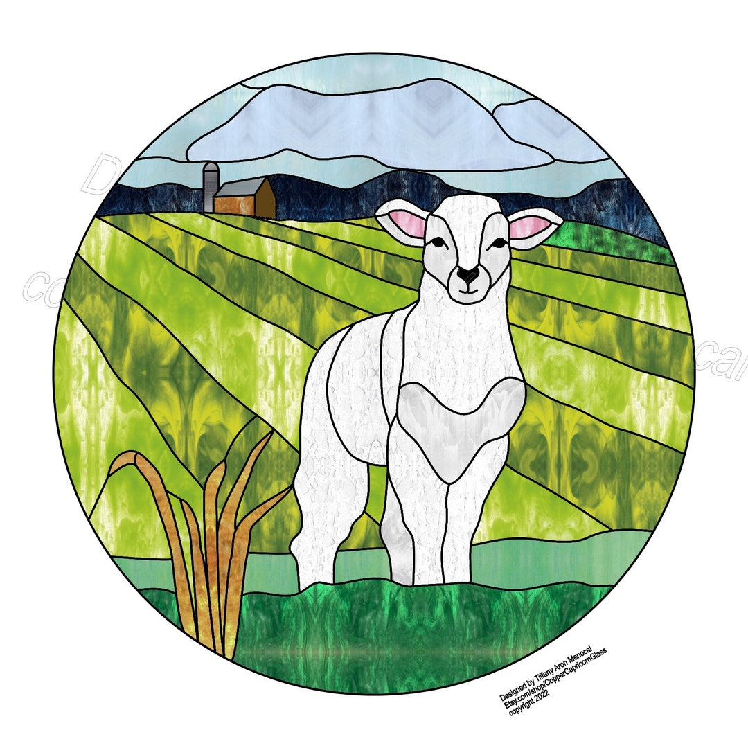 Lamb Stained Glass Pattern Digital Download - Etsy