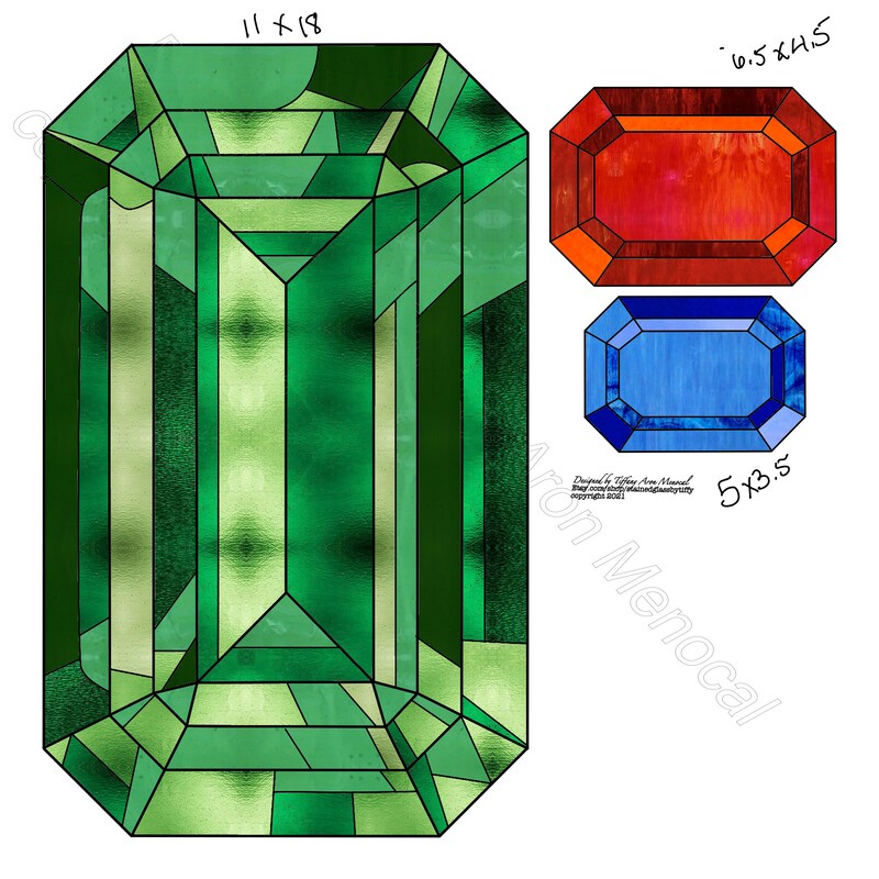 Emerald Cut Glass - Etsy