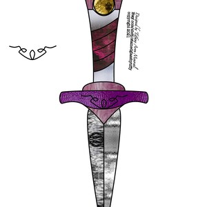 Dagger Knive Stained Glass Pattern Digital Download - Etsy