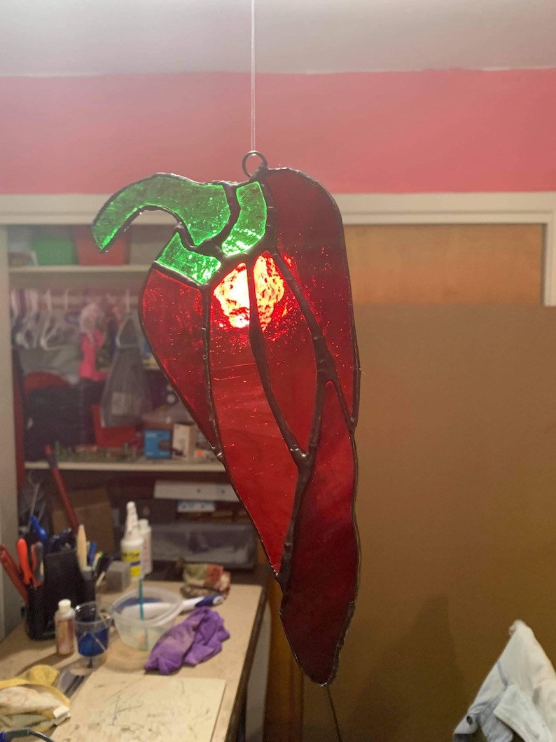 Chili Pepper Stained Glass Pattern Digital Download - Etsy