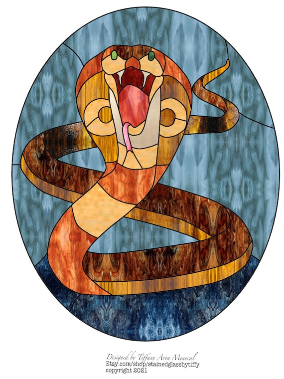 Cobra Snake Stained Glass Pattern Digital Download - Etsy