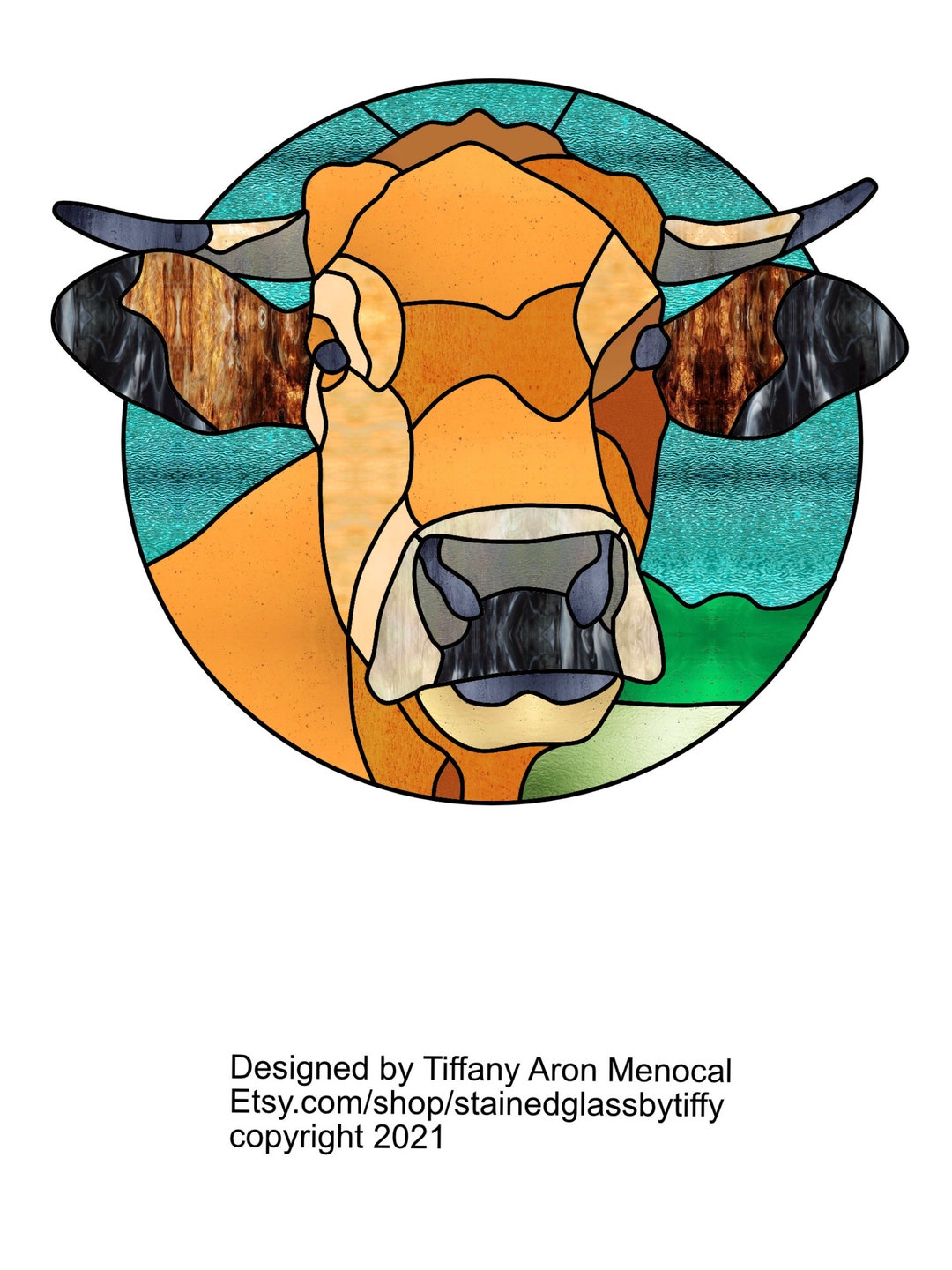 Cow Stained Glass Pattern Digital Download - Etsy