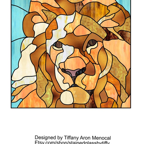 Stained Glass Lion - Etsy