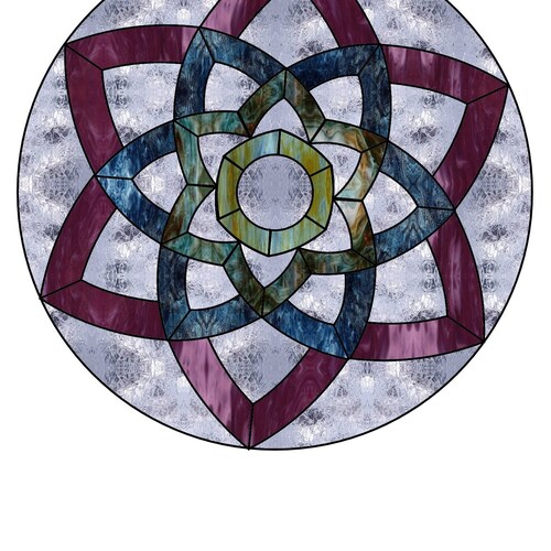 Geometric Mandala Stained Glass Pattern Digital Download - Etsy