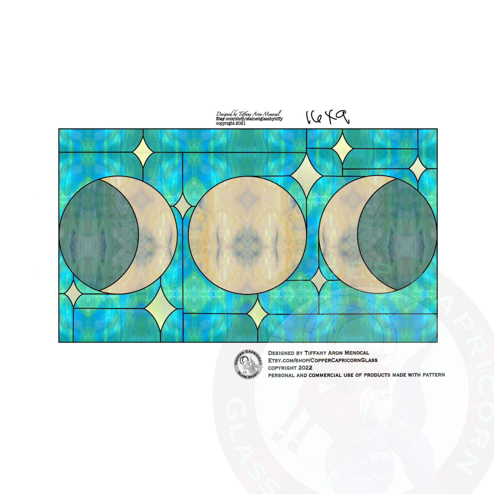 Moon Phase Stained Glass Pattern Digital Download - Etsy