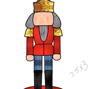 Nutcracker Simple Stained Glass Pattern Digital Download - Etsy