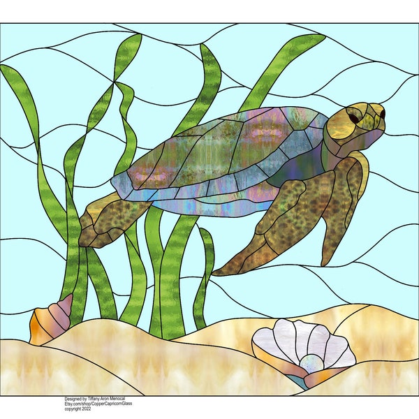 Turtle Stained Glass - Etsy