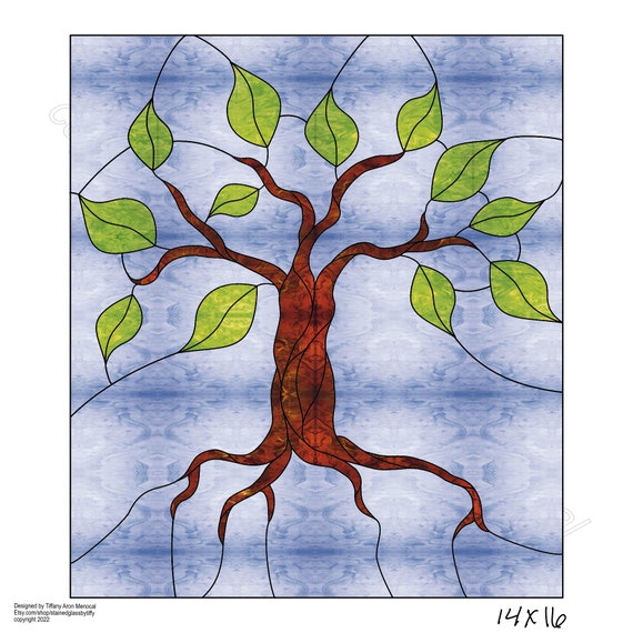 Tree of Life Stained Glass Pattern Digital Download | Etsy