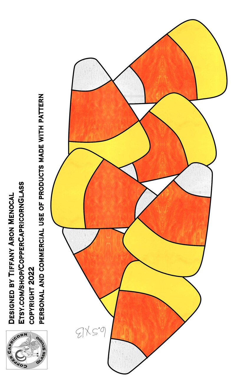 Candy Corn Tower Stained Glass Pattern Digital Download - Etsy