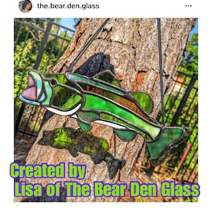 BASS • Lake Fish • Stained Glass Pattern • Digital Download - Etsy