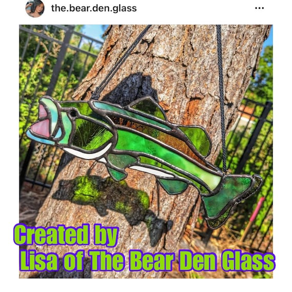 Bass Fish Stained Glass Pattern